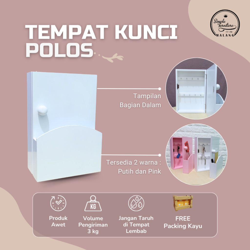Jual Tempat/Box Gantungan Kunci Polos dengan Design Minimalis Serbaguna ...