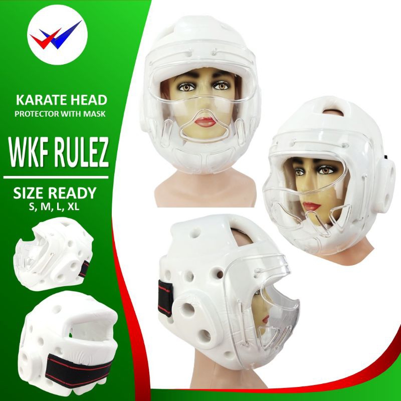Jual Facemask Helm pertandingan karate kumite head protector karate wkf ...