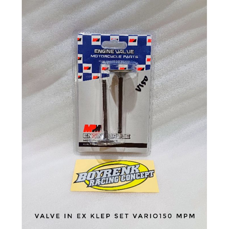 Jual KLEP SET VALVE SET IN EX VARIO 150 MPM-BOYRENK | Shopee Indonesia