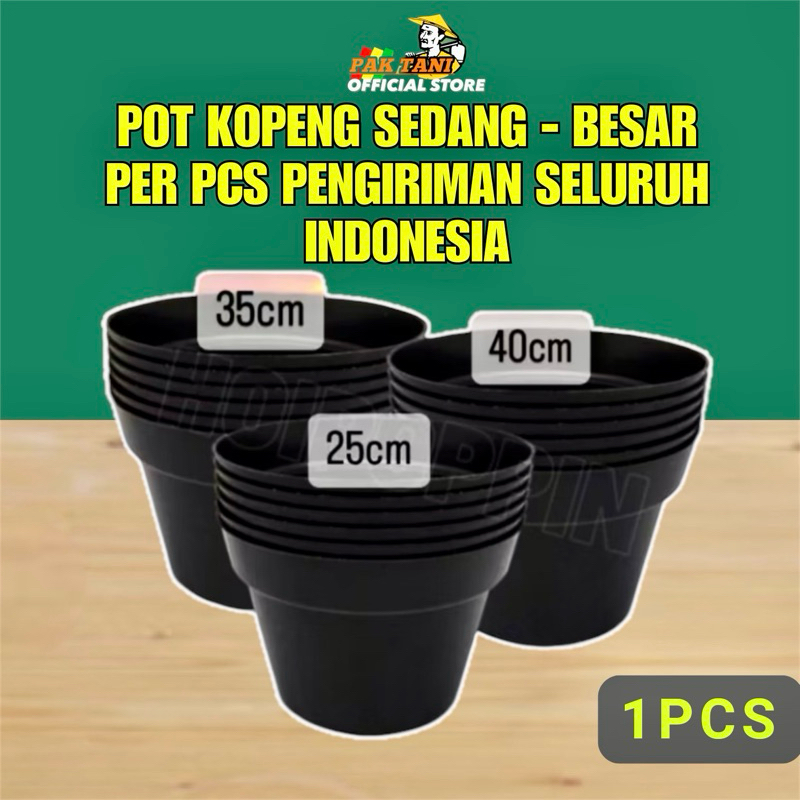 Jual POT KOPENG BESAR 25--35-40 CM POT KOPENG POT HITAM RUPLAS POT ...