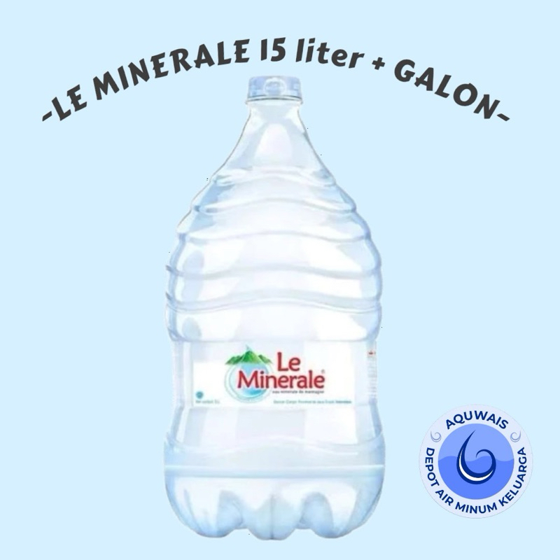 Jual LE MINERALE GALON 15 liter MAKASSAR (khusus pengiriman instan ...