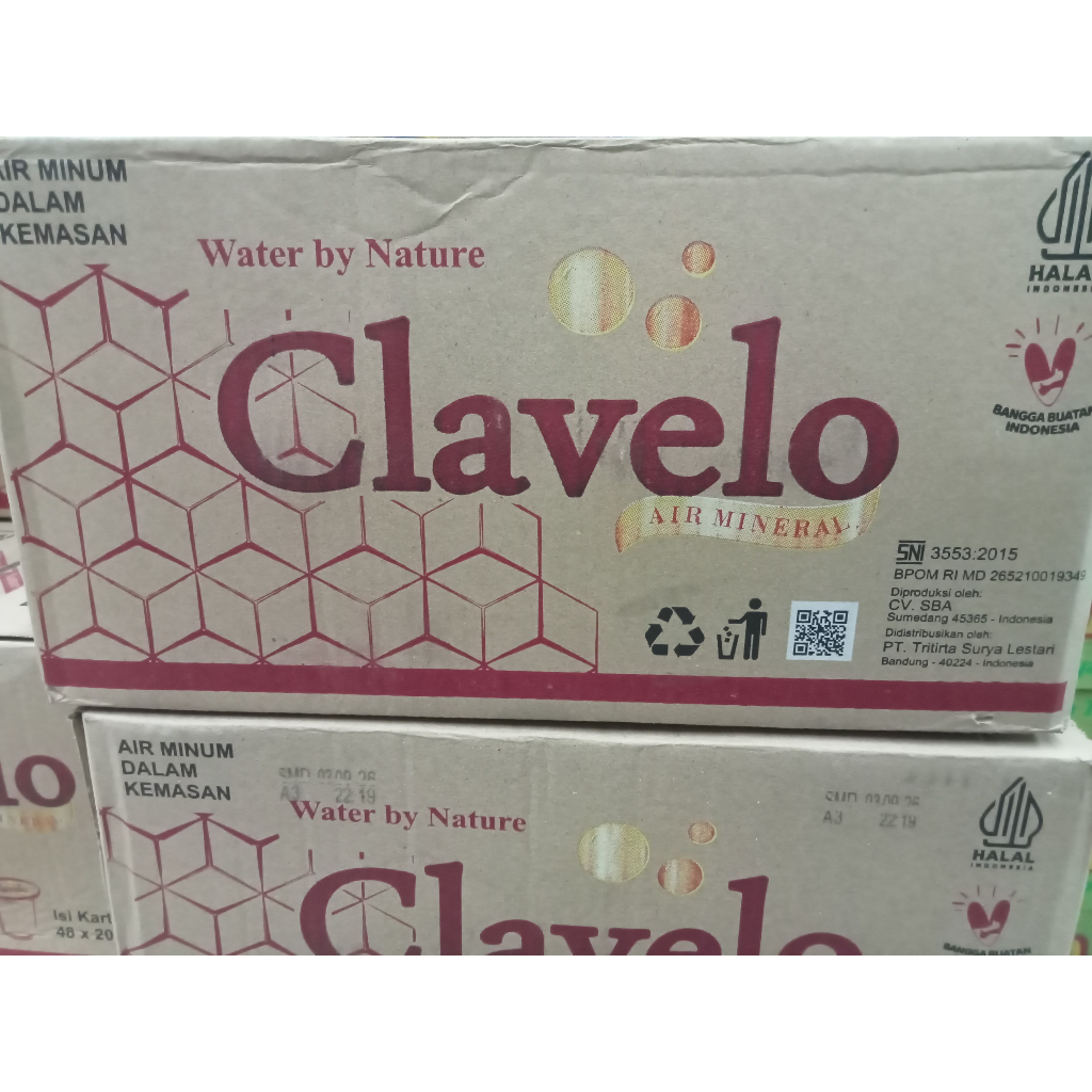 Jual Clavelo Air Minum Kemasan Gelas 1 Dus Isi 48 Gelas | Shopee Indonesia