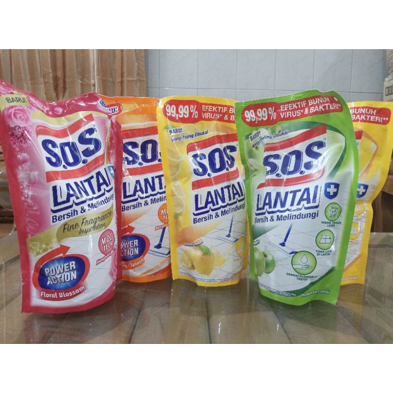 Jual SOS PEMBERSIH LANTAI 700ML REFILL | Shopee Indonesia