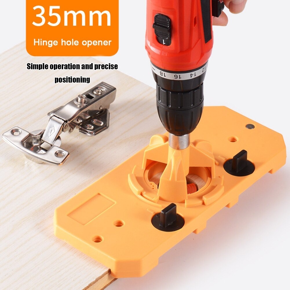 Jual Bantu Bor Hinge Jig Drill Guide Woodworking Positioner 35mm ...