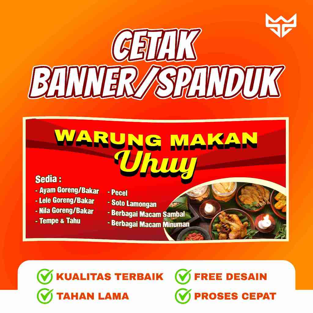 Jual Cetak Banner Kayu Spanduk MMT Free Desain Murah Cepat | Shopee ...