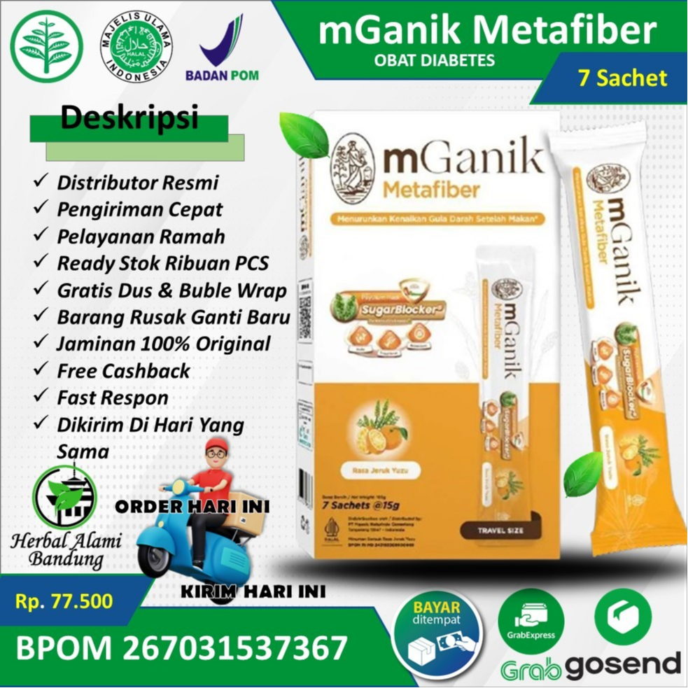 Jual Mganik Metafiber Diabetes Original Sachet Minuman Suplemen ...