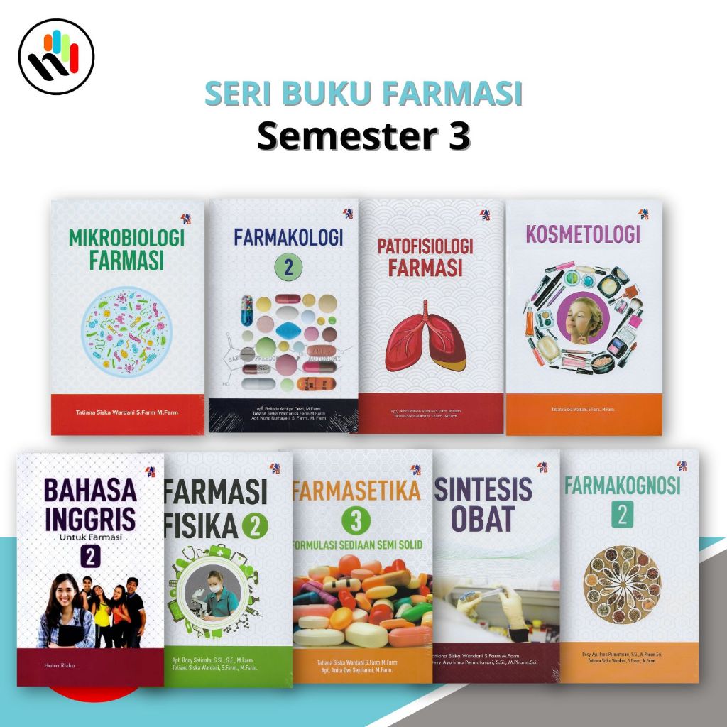 Jual Buku Farmasi Semester 3 : Mikrobiologi Farmasi, Bahasa Inggris 2, Farmakologi 2, Fisika ...