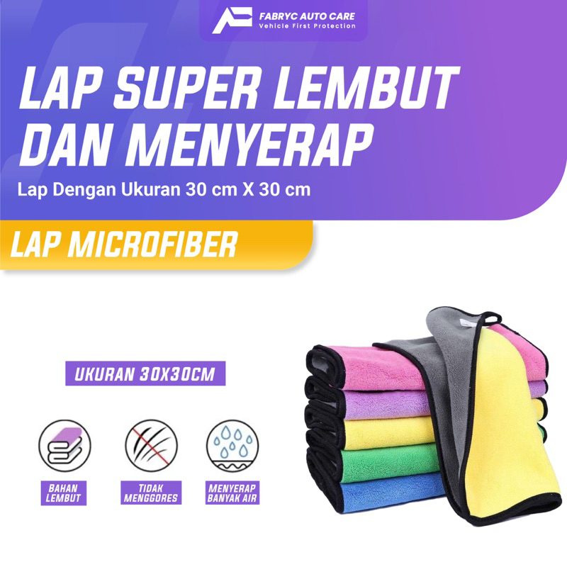 Jual Lap Microfiber Premium | Lap Microfiber Mobil Dan Motor Premium 30x30 | Shopee Indonesia