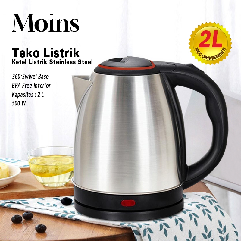 Jual Teko Listrik Stainless Steel 2.0L Electric Kettle Pemanas Air ...