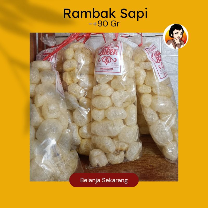 Jual RAMBAK SAPI -+90GR/ KRUPUK KULIT SAPI/ KRUPUK RAMBAK/ KRUPUK ...