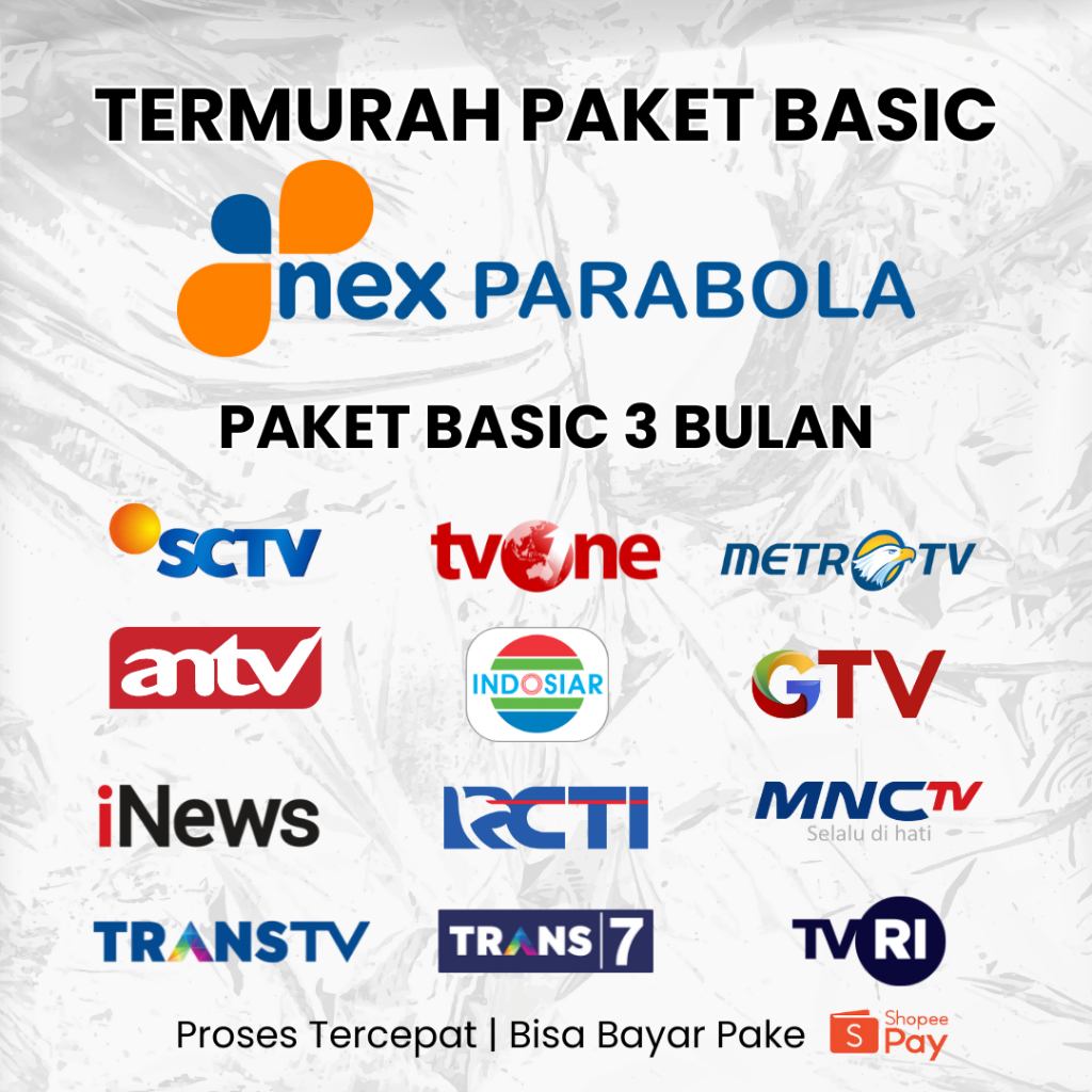 Jual PAKET NEX PARABOLA BASIC MASA AKTIF 3 BULAN | Shopee Indonesia