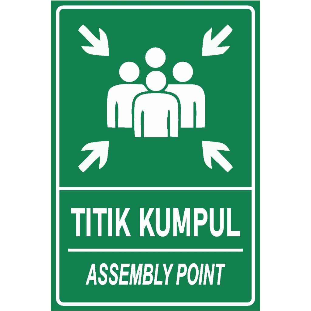 Jual Stiker Poster Titik Kumpul | Stiker Poster Evakuasi Titik Kumpul ...