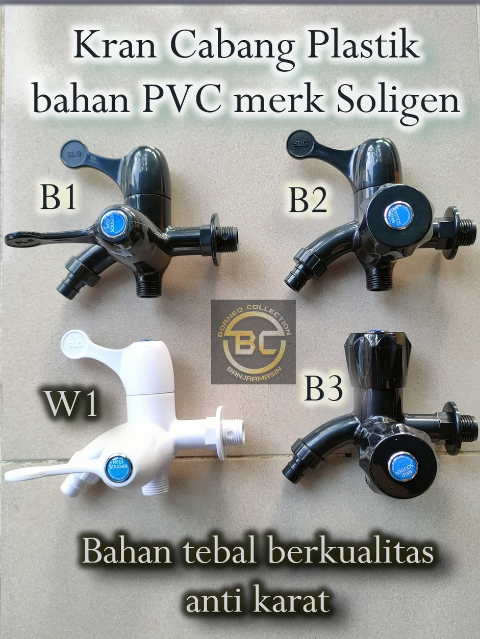 Jual Kran cabang pvc soligen keran shower plastik SOLIGEN keran hitam ...