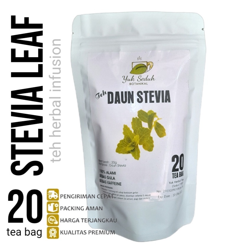 Jual STEVIA LEAF TEA / TEH STEVIA ISI 20 teh dalam kantong teh herbal infusion | Shopee Indonesia