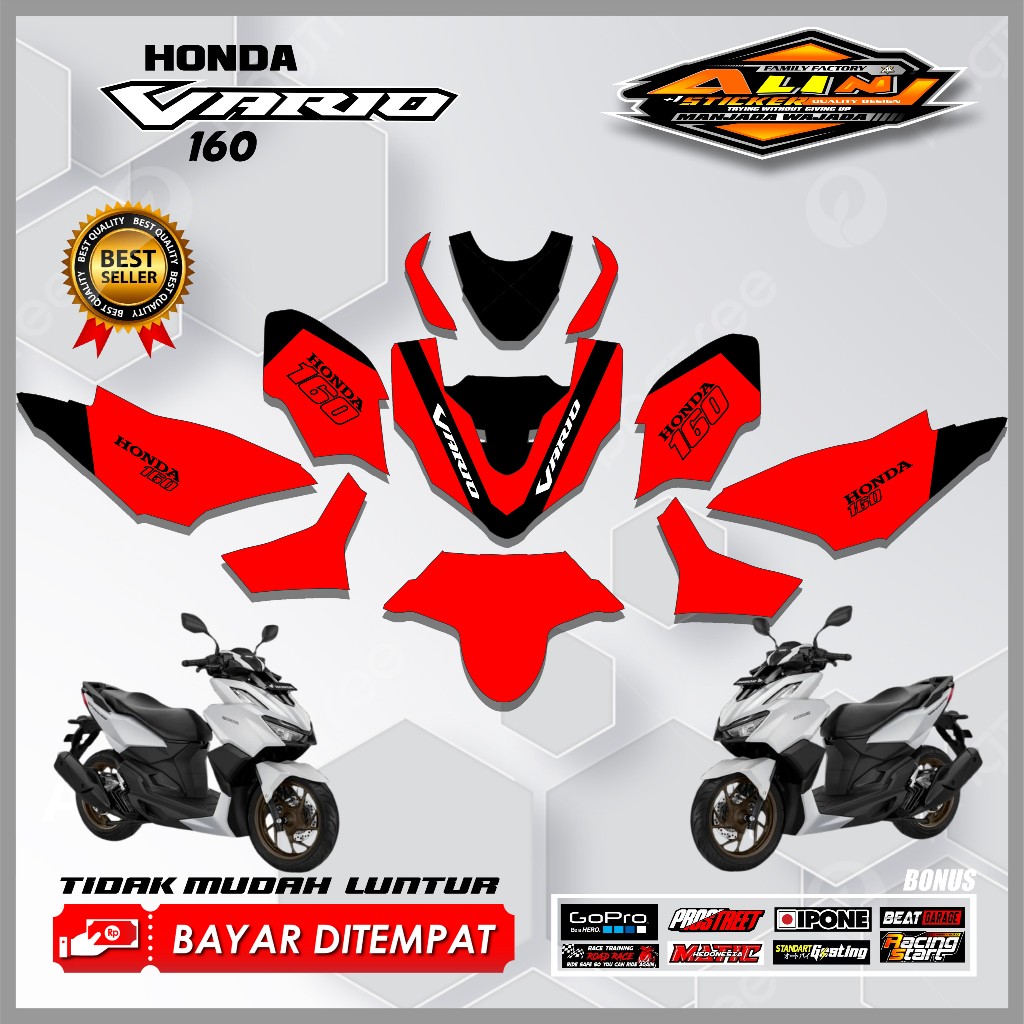 Jual STICKER DECALVARIO 160 DISAIN SIMPLE KEREN | DECAL VARIO 160 FULL ...