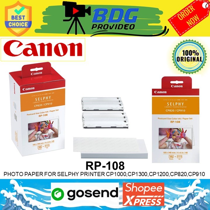 Jual CANON PHOTO PAPER RP108 / Kertas Photo Canon RP-108 ukuran 4R ...