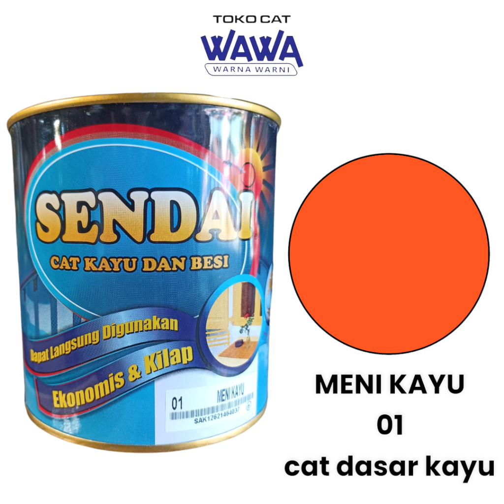 Jual cat dasar kayu sendai meni kayu 1kg warna orange | Shopee Indonesia
