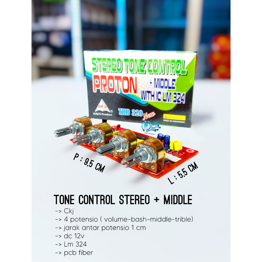 Jual Rakitan Power Amplifier Tone Control Stereo Plus Middle IC Lm 324 ...