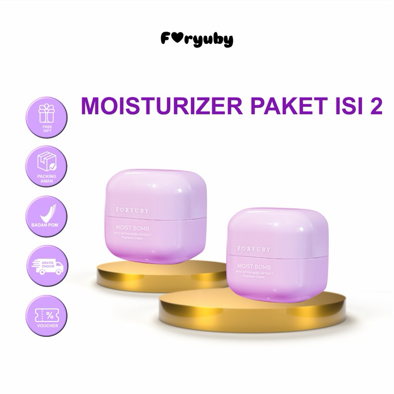 Jual FORYUBY Paket Moisturizer Bomb With Witch Hazel Extract isi 2 ...