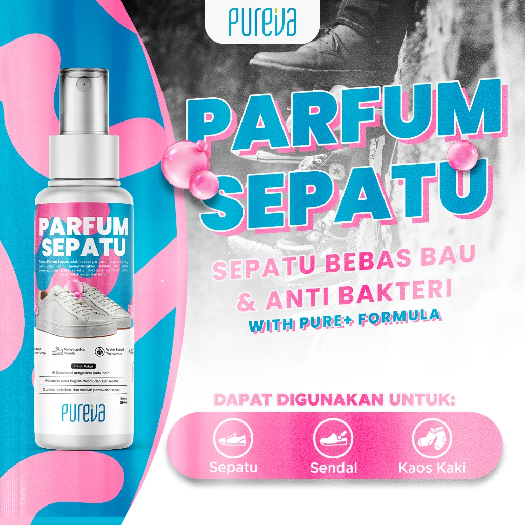 Jual Pureva Parfum Sepatu - Spray Pewangi Sepatu Anti Bau dan Bakteri ...