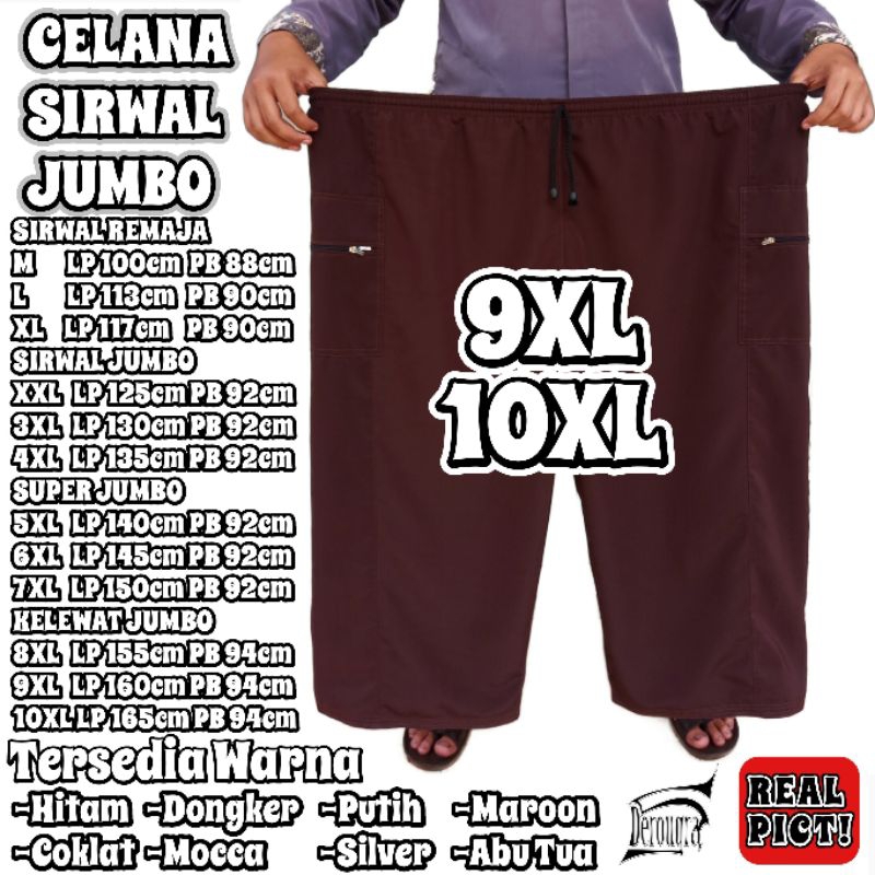 Jual Celan Sirwal Pangsi Komprang Muslim Haji Umroh Big Size Jumbo XXXL 4XL 5XL 6XL 7XL 8XL 10XL ...