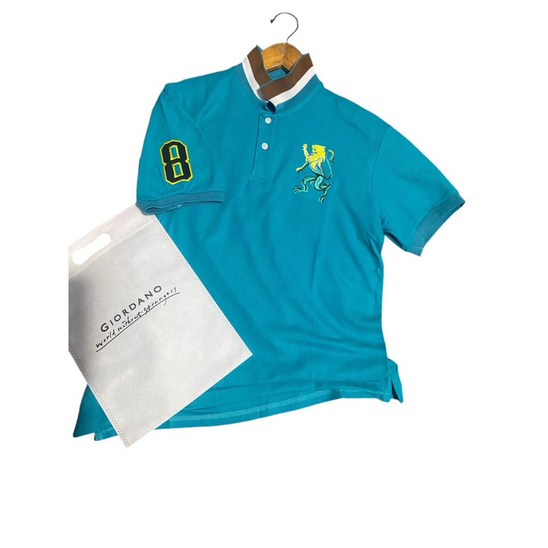 Jual KRAH RAJUT POLO SHIRT PRIA GIORDANO 3D LION HOLOGRAM MIRRORING ...