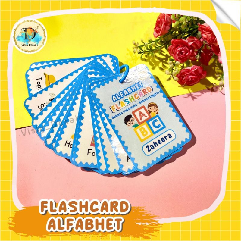 Jual VISLY DESAIN - FLASHCARD ALFABHET - FLASHCARD HURUF ABJAD A-Z ISI ...