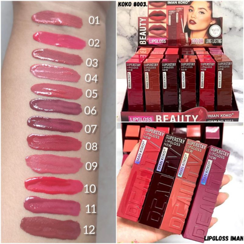 Jual Lip Gloss Longlasting Matte Super Stay Iman Koko | Shopee Indonesia