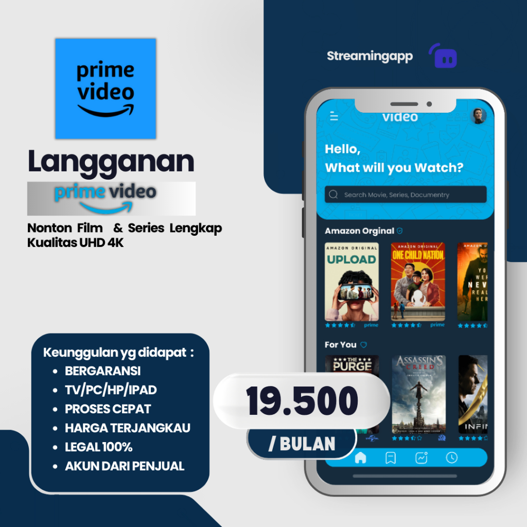Jual Amazon Prime Video, PRIME VIDEO AMAZON TRUSTED PRIME ALL DEVICE | Shopee Indonesia