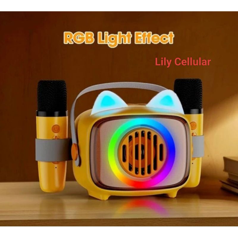 Jual Speaker Bluetooth 5.3 Portable Karaoke Dual Microphone Mini RGB ...