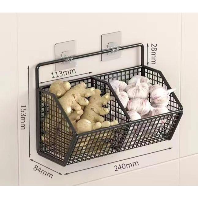 Jual AS Rak Gantung Dapur Aluminium Organizer Rack 3 Sekat / 2 Sekat ...