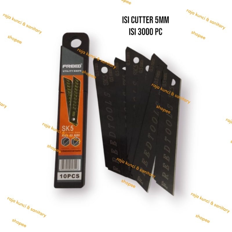 Jual Refill Isi Cutter Besar Tajam FREED 1 Tube Isi 10 Pcs | Shopee ...