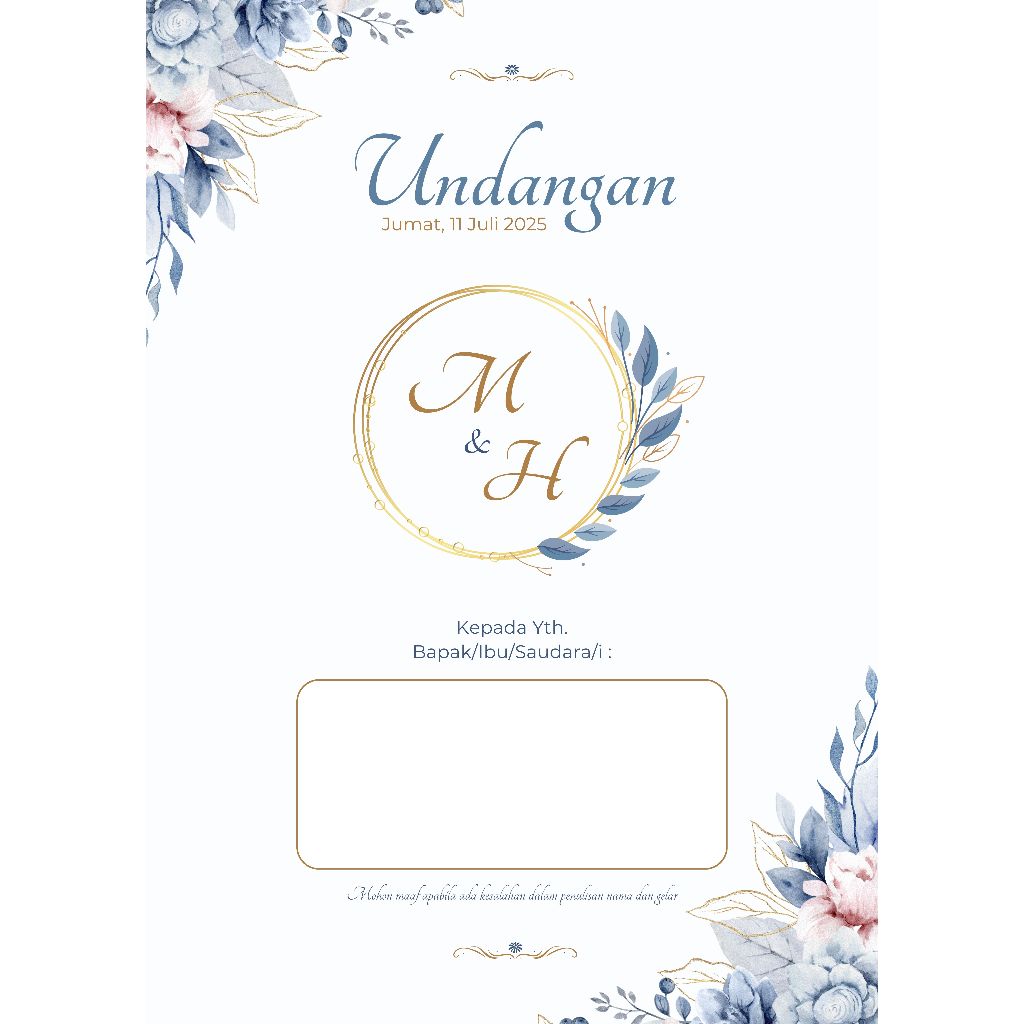 Jual Undangan Pernikahan Desain Modern A5 Bulak Balik = A.1 | Shopee ...