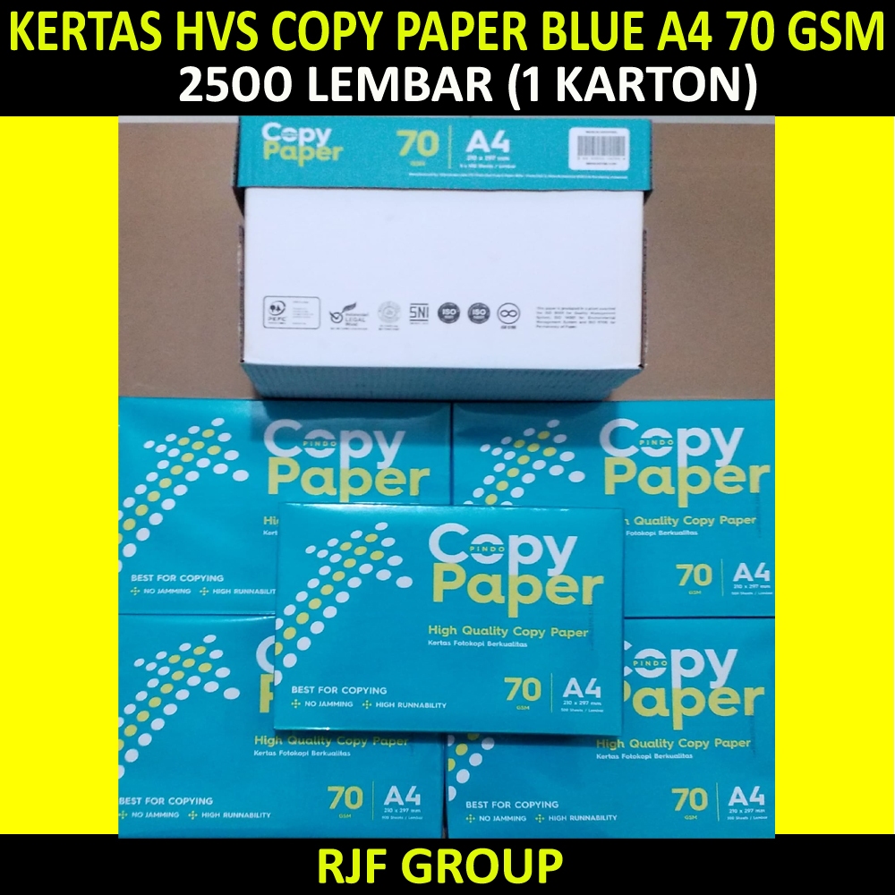 Jual KERTAS HVS COPY PAPER BLUE A4 70 gsm 2500 LEMBAR (1 KARTON ...