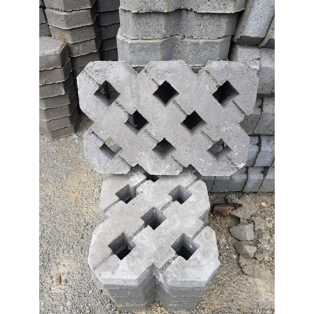 Jual Grass Block Pres Mesin FIBRASI / LOBANG 8, 6CM / Paving Blok ...
