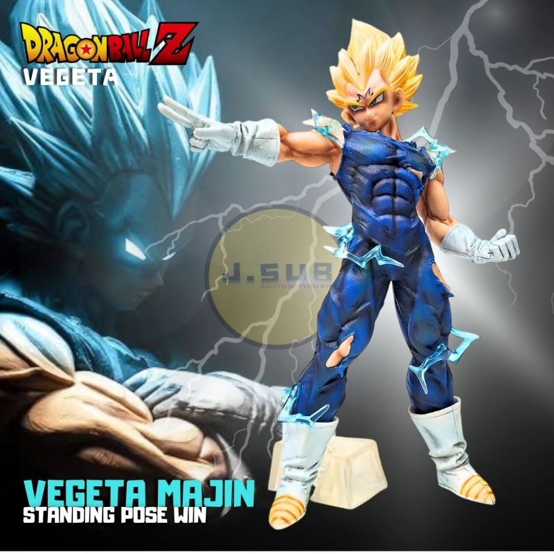 Jual Action Figure Vegeta Majin Statue Dragonball DBZ Standing Pose Win ...