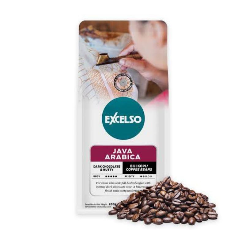 Jual EXCELSO Kopi Biji varian Java Arabica 200gram | Shopee Indonesia