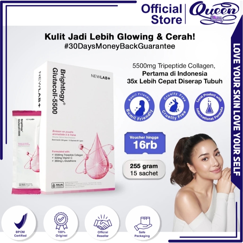 Jual NEWLAB BRIGHTLOGY GLUTACOLL-5500 l COLLAGEN DRINK 7 SACHETS & 15 SACHETS | Shopee Indonesia