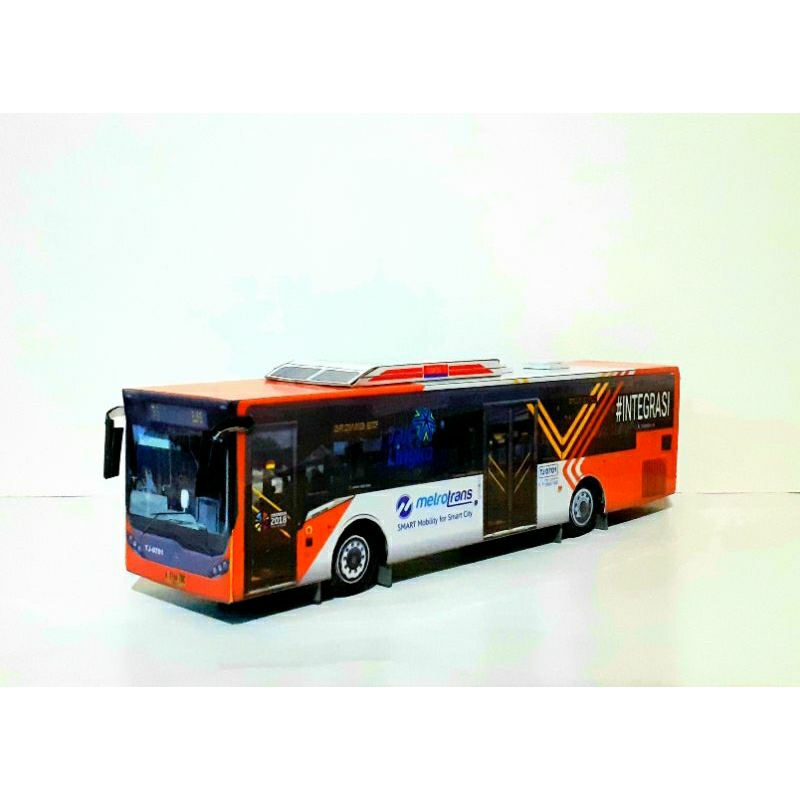 Jual Miniatur Bus Transjakarta MetroTrans Low entry | Shopee Indonesia