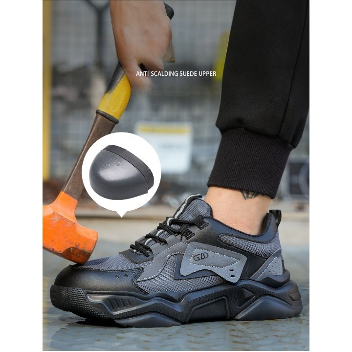 Jual Sepatu Safety Shoes sporty ringan casual ujung ada besi anti smash ...