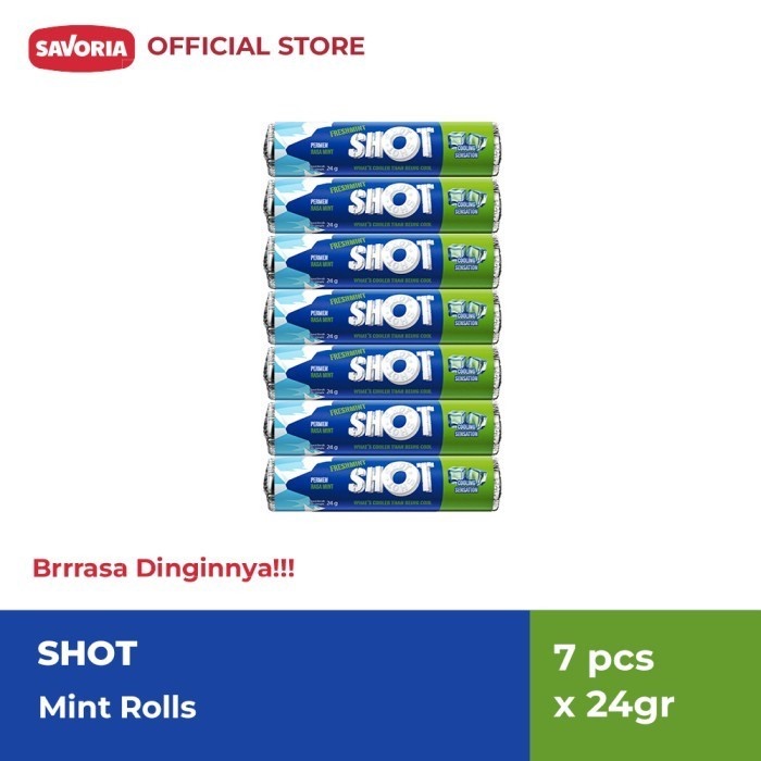 Jual SHOT Mint Candy Roll - Permen Mint Bolong 7 Pcs x 24g | Shopee ...
