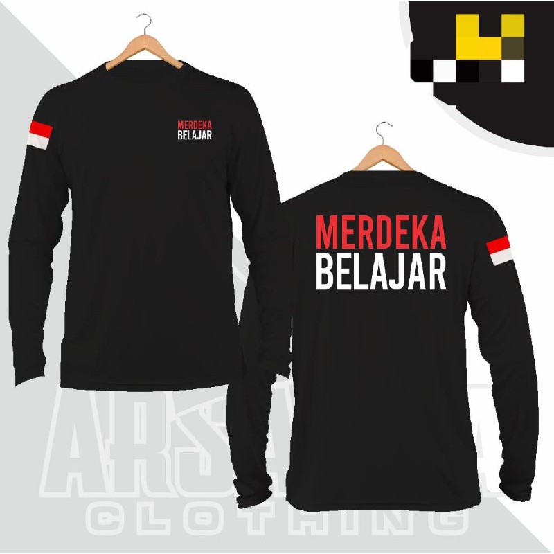 Jual KAOS MERDEKA BELAJAR LENGAN PANJANG CORAK MERAH PUTIH | Shopee ...