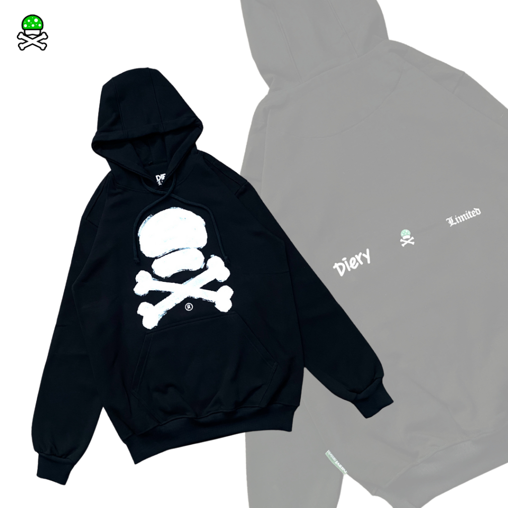 Jual Diery Hoodie Jumper Handmade Black | Shopee Indonesia