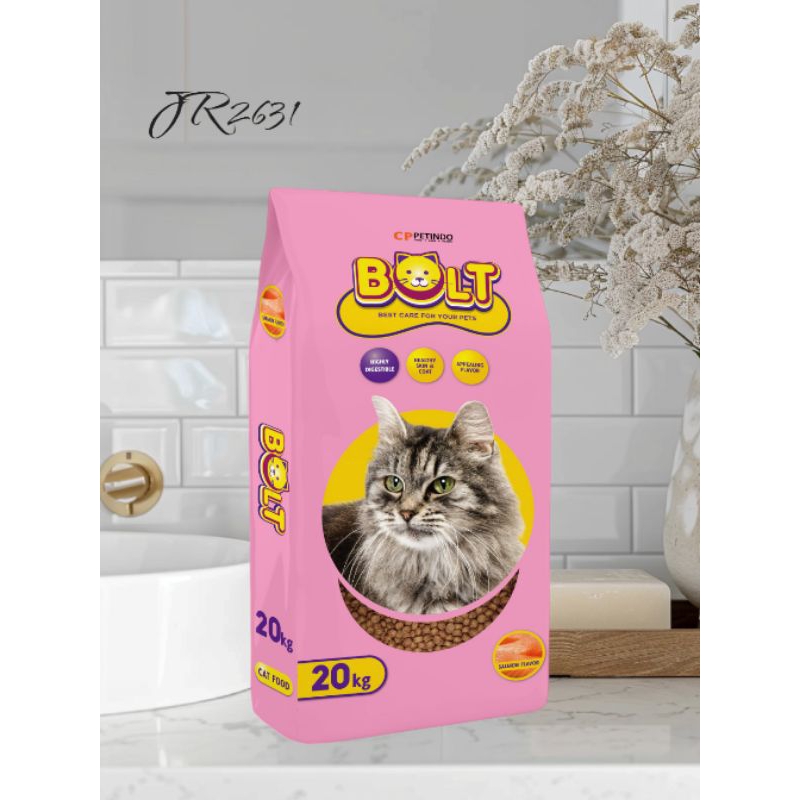 Jual Makanan Kucing Bolt Salmon Cat Food Kibble Bulat 20 Kg | Shopee ...