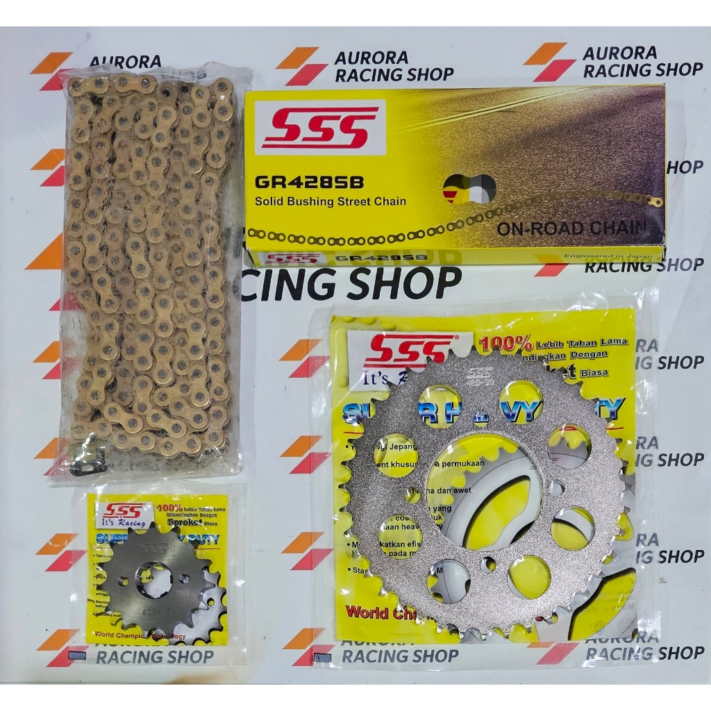 Jual Gear Set SSS Jupiter MX / New Jupiter MX / Jupiter Z / RX King / F1ZR & Rantai SSS 428 SB ...