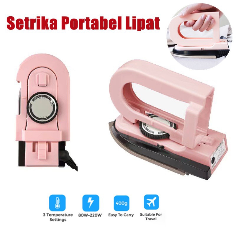 Jual Setrika Mini Travel Dry Iron Detachable handle Setrika Lipat Mini ...