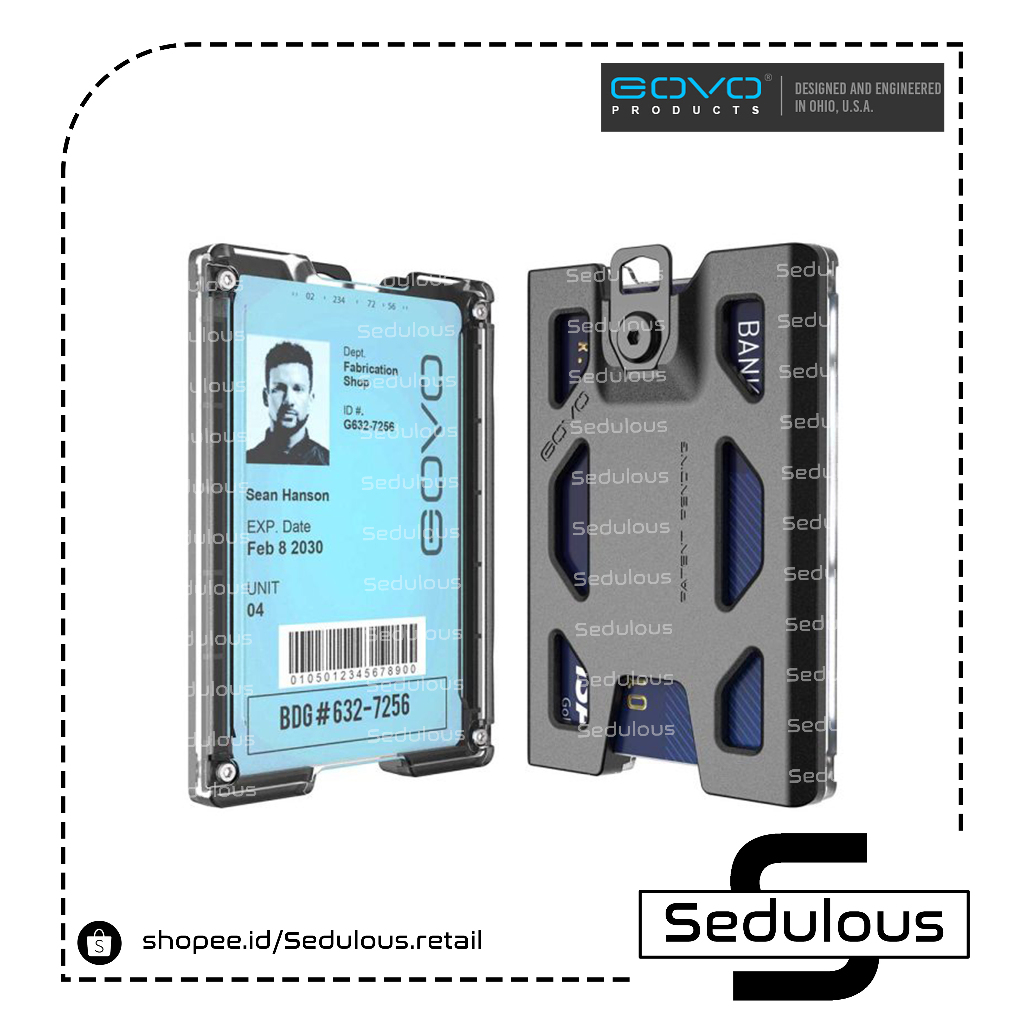 Jual GoVo Badge ID Card Holder/Wallet Tactical ID card Light Weight No ...