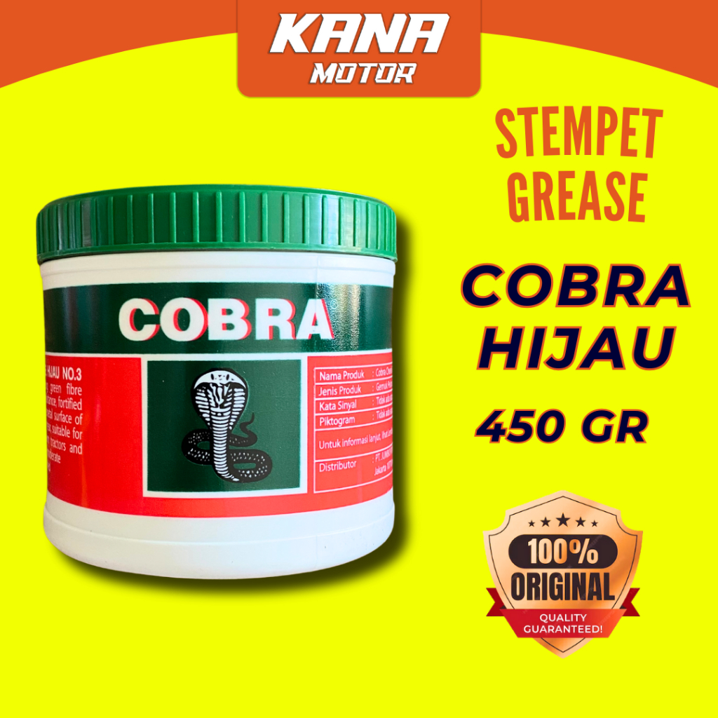 Jual STEMPET GREASE GEMUK PELUMAS COBRA 1 LB ( 450 GRAM ) ORIGINAL ...