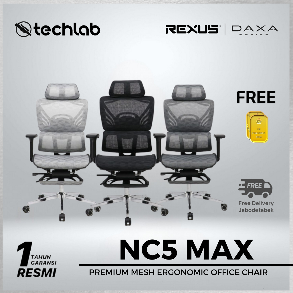 Jual Rexus NC5 Max / NC-5 Max Kursi Ergonomic Jaring Office Chair Kursi ...