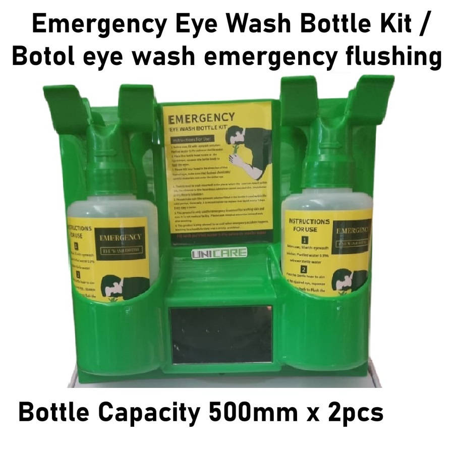 Jual UNICARE Eye Wash Bottle Kit Emergency – Alat Cuci Mata Portabel ...